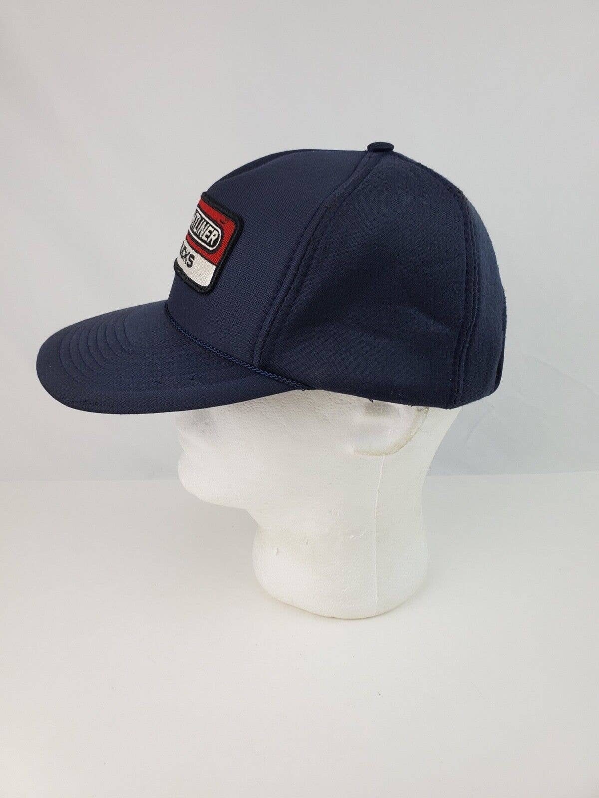 Vintage Freightliner Trucks Trucker Hat Full Padding Navy Blue Snapback ...