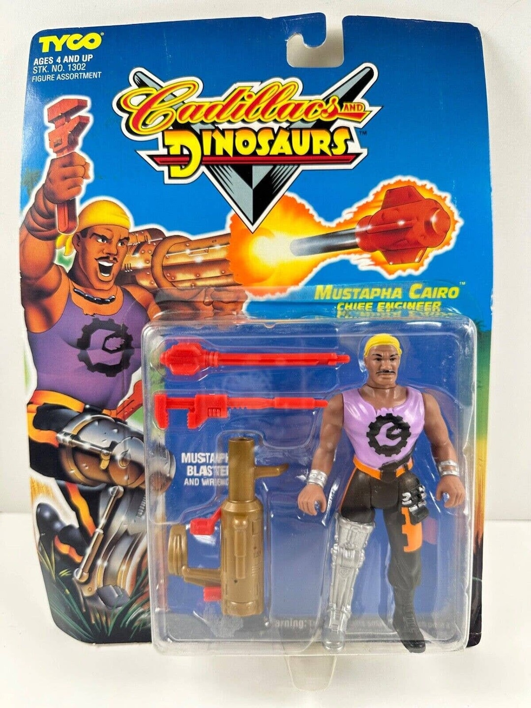 Vintage 1993 Tyco MUSTAPHA CAIRO Chief Engineer Cadillacs & Dinosaurs ...
