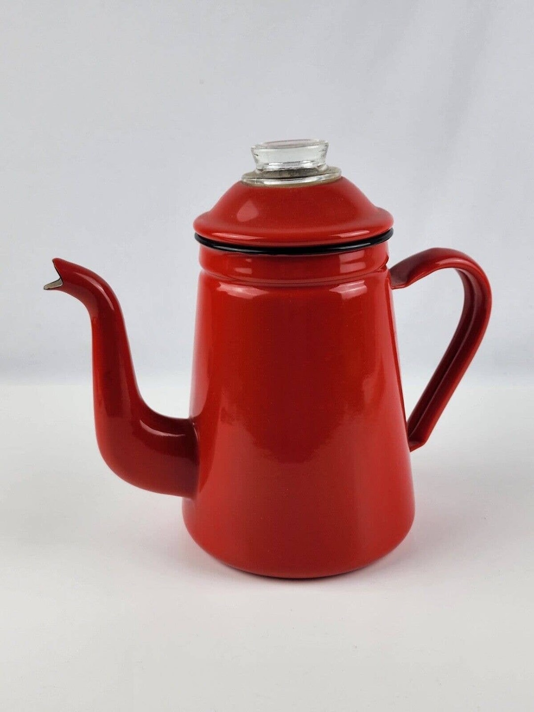 Red Enamel Coffee Pot Coffee Maker Percolator Complete - Etsy