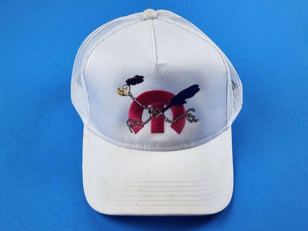 Vintage Dodge Mopar Road Runner Hat White Snapback Skeleton Adult Size ...