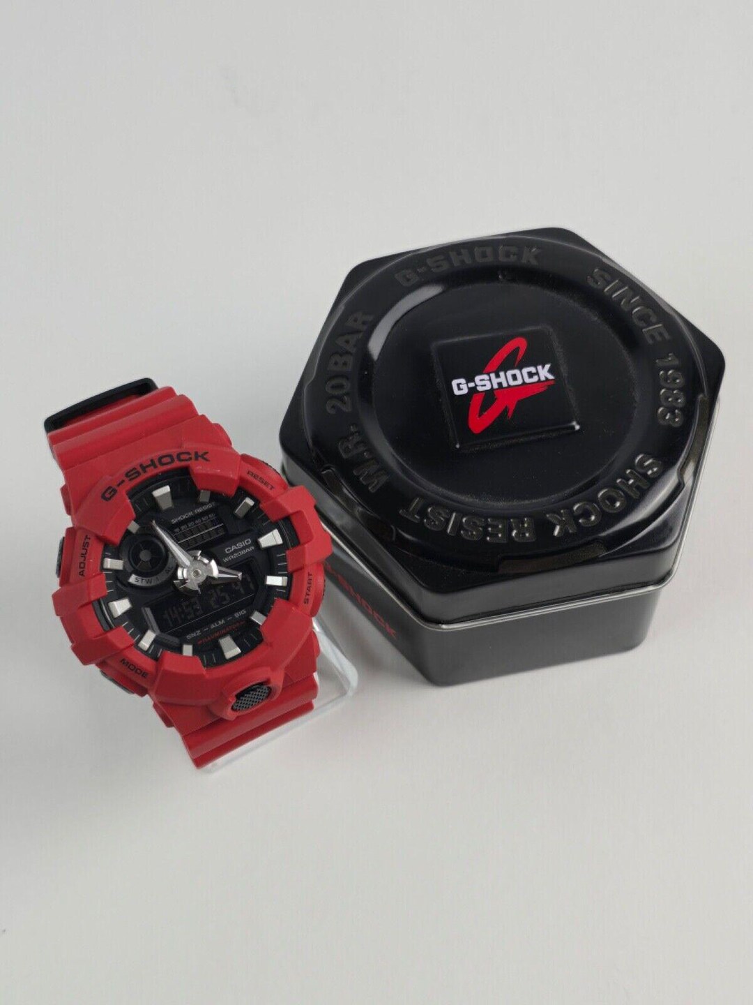 Casio GA-700 G-shock Red & Black Men's Watch Excellent Cond. W/ Box - Etsy