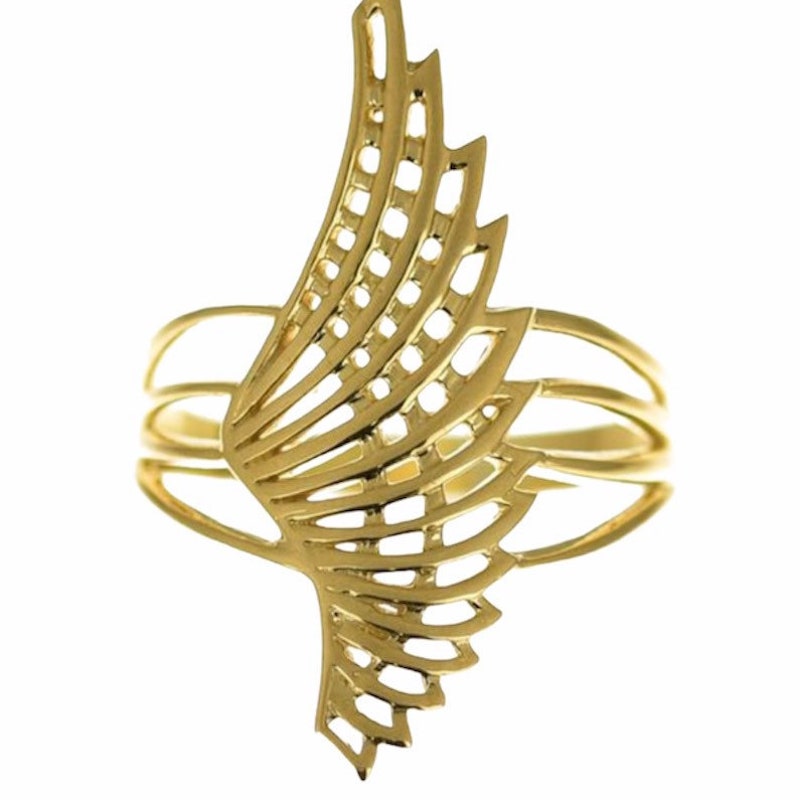 Gold Angel Wing Ring - Etsy