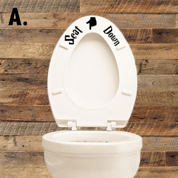 Toilet Seat Decal - Etsy