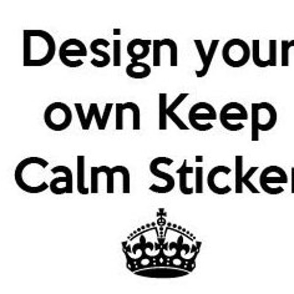 Keep Calm Decal - Etsy