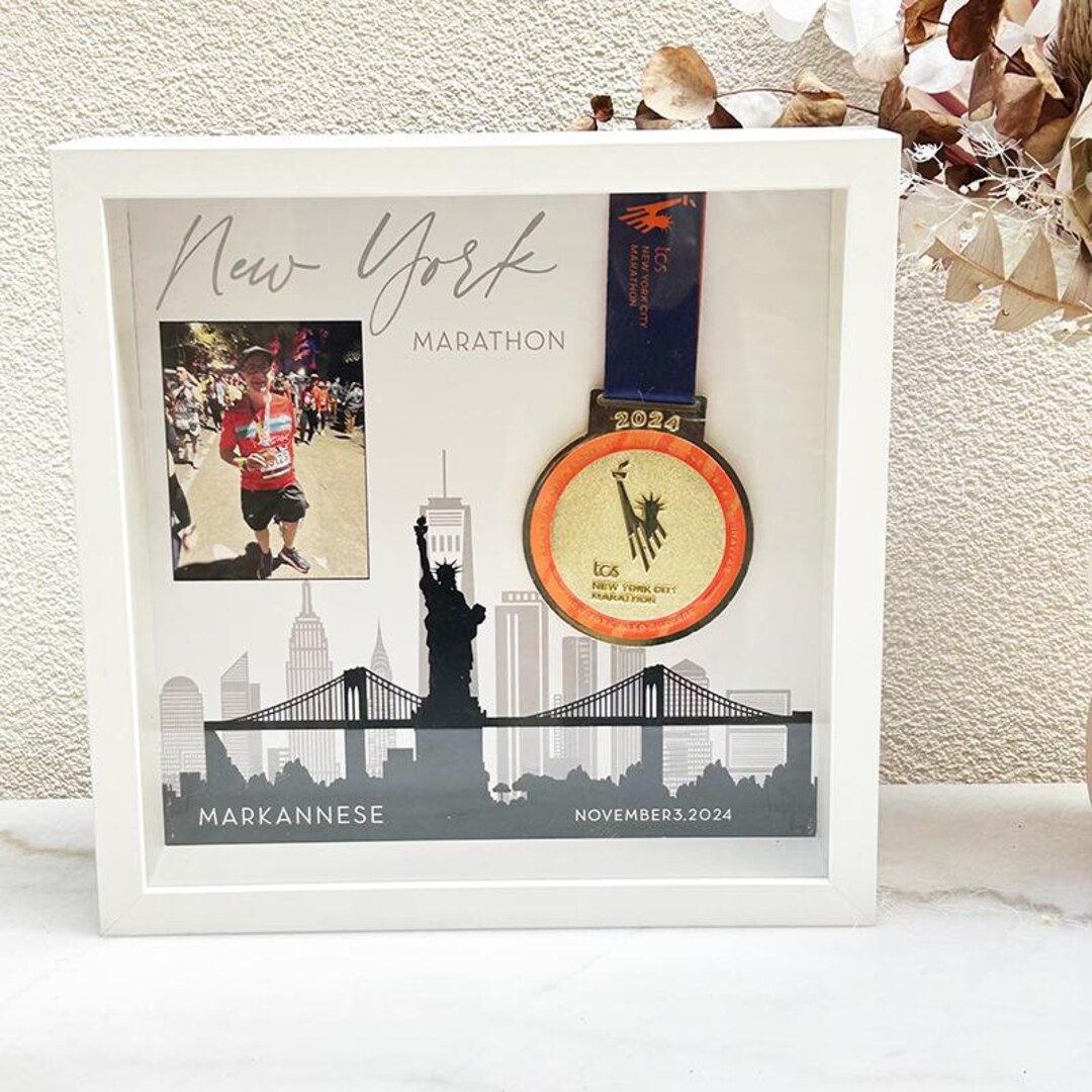 New York Marathon Personalised Frame - NYC Marathon, Marathon Medal ...