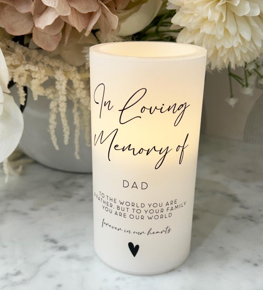 Dad Memorial Candle / in Loving Memory of Dad Candle - Memorial Candle ...