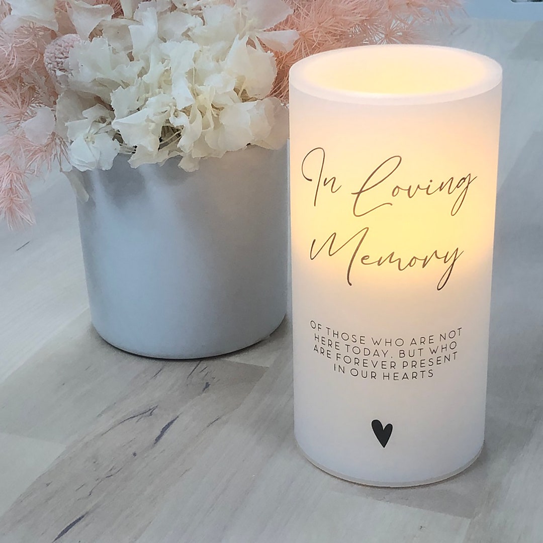 In Loving Memory Candle LED - Generic Memorial Candle LED Candle Remembrance Candle ...