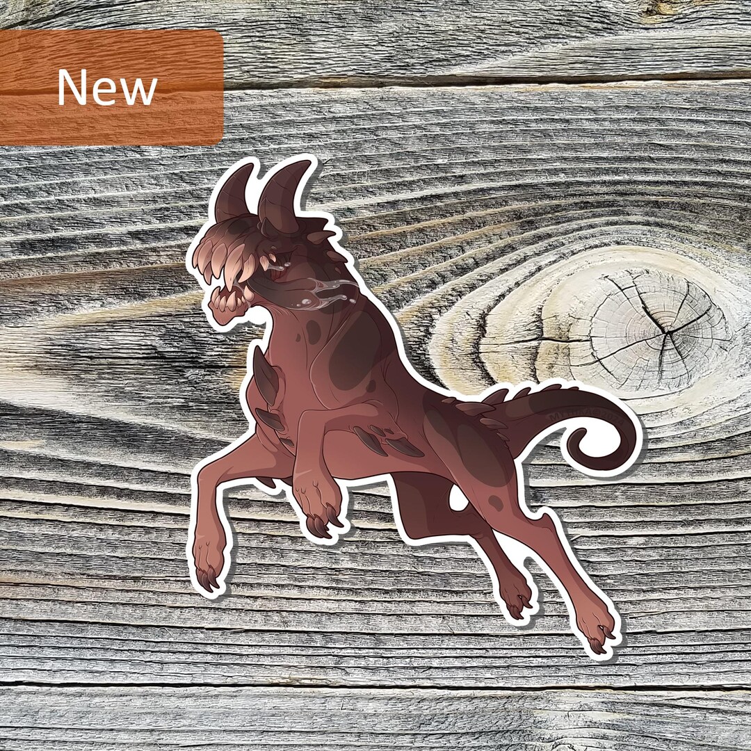 Hellhound Good Boy Dogo Monster Sticker & Mini Monster Print - Etsy