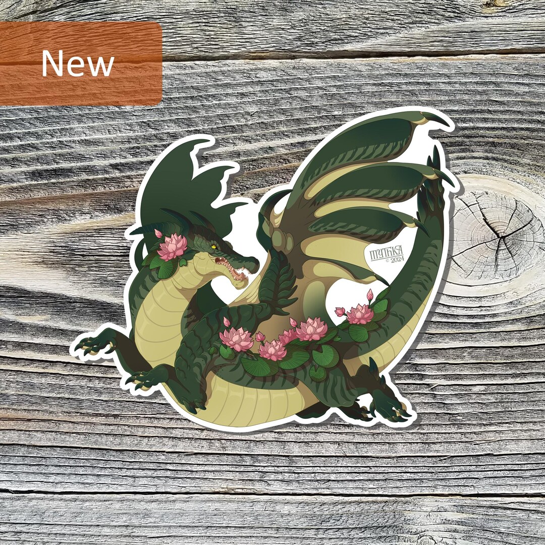 Bayou Gator Dragon Sticker & Mini Monster Print - Etsy