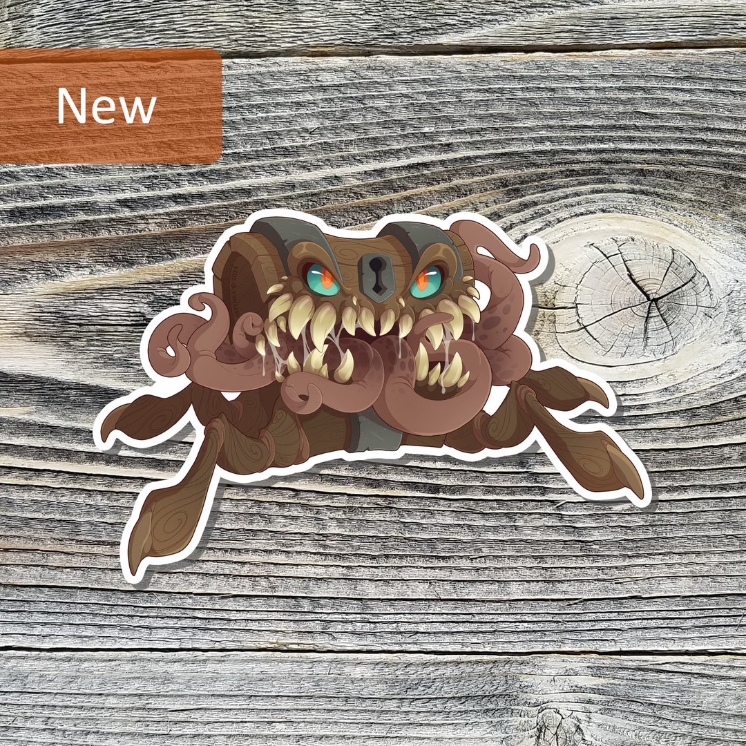 Mimic Treasure Monster Laptop Decal and Mini Monster Print - Etsy