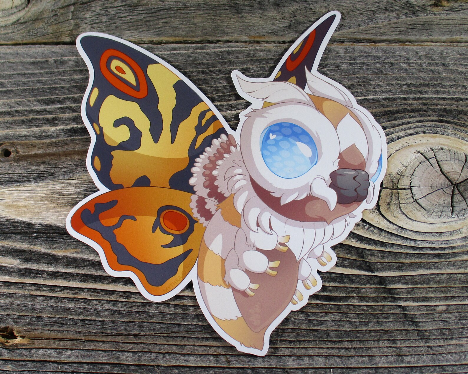 Classic Mothra Chibi Vinyl Monster Sticker Kawaii Kaiju - Etsy