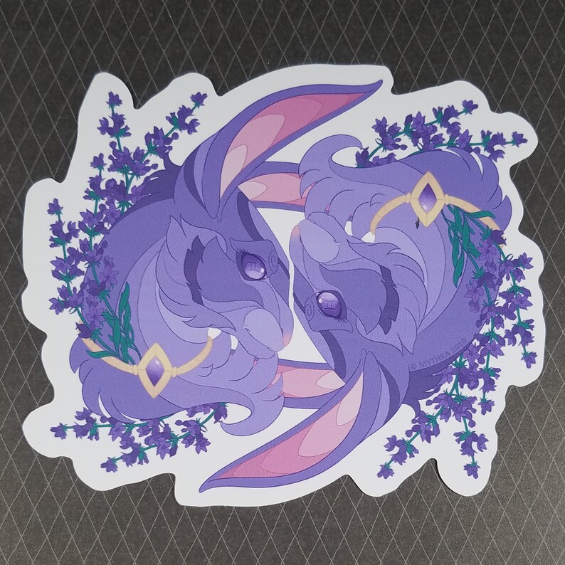 CLEARANCE Gemini Bunny Rabbit Twins Vinyl Sticker Window - Etsy