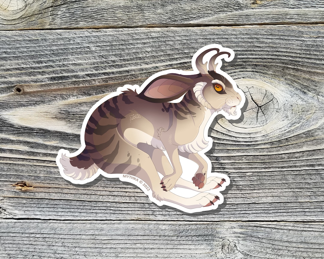 Jackalope Vinyl Sticker Monster Laptop Decal and Mini Monster Print - Etsy