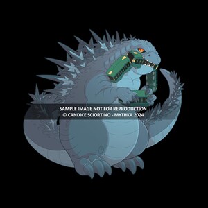 Chibi Minus One Godzilla Black T-shirt Adult and Child Sizes - Etsy