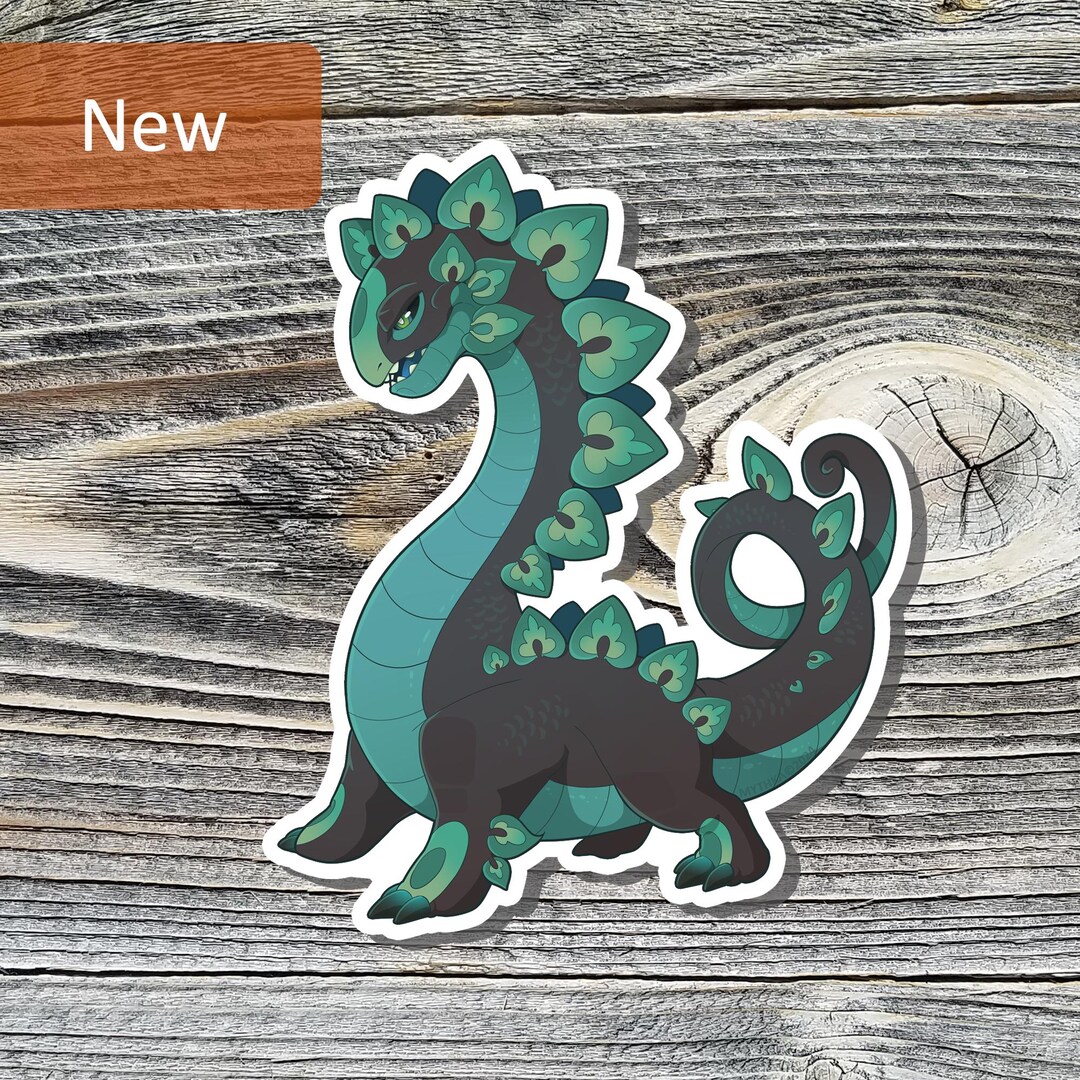 Megalofern Fakemon Plant Monster Sticker Dinosaur Laptop Decal - Etsy