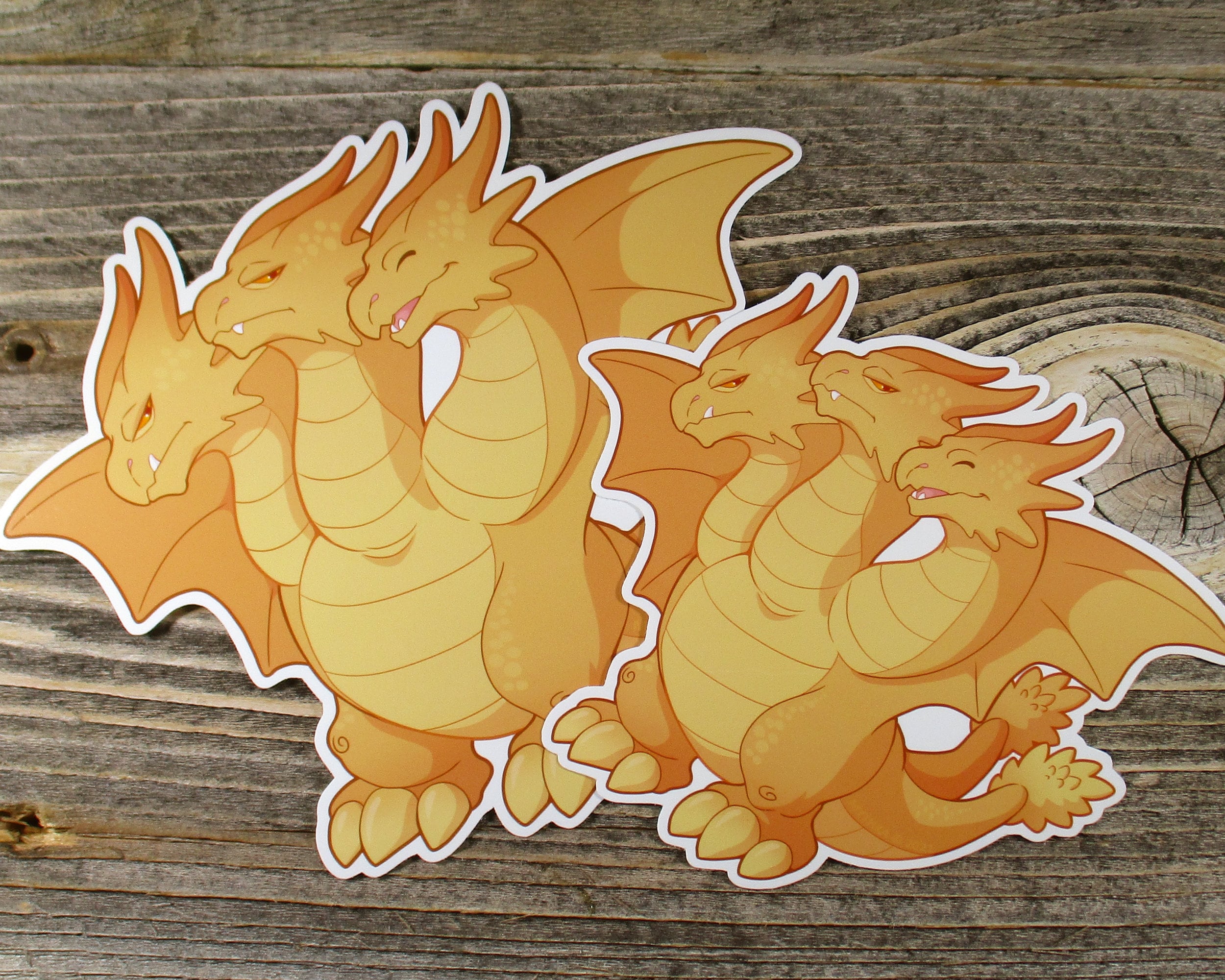 Chibi King Ghidorah Vinyl Matte Sticker Stickers, Labels & Tags ...