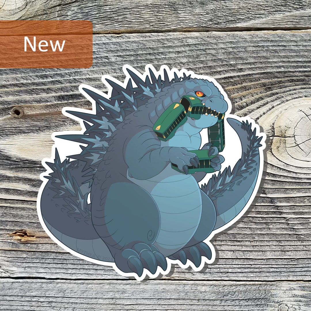 Chibi Minus One Godzilla Kawaii Kaiju Laptop Decal and Mini Monster ...