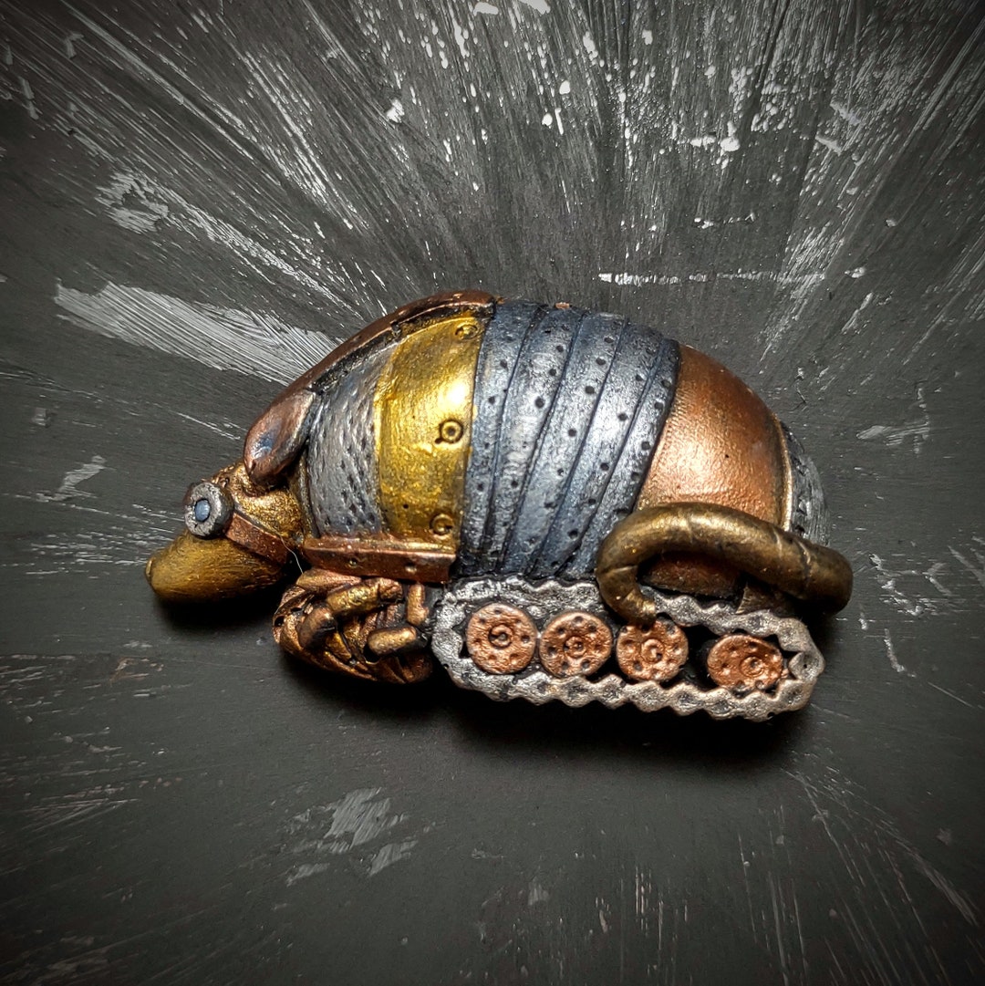 Steampunk Mech Armored Dillo Armadillo Art Magnet by - Etsy