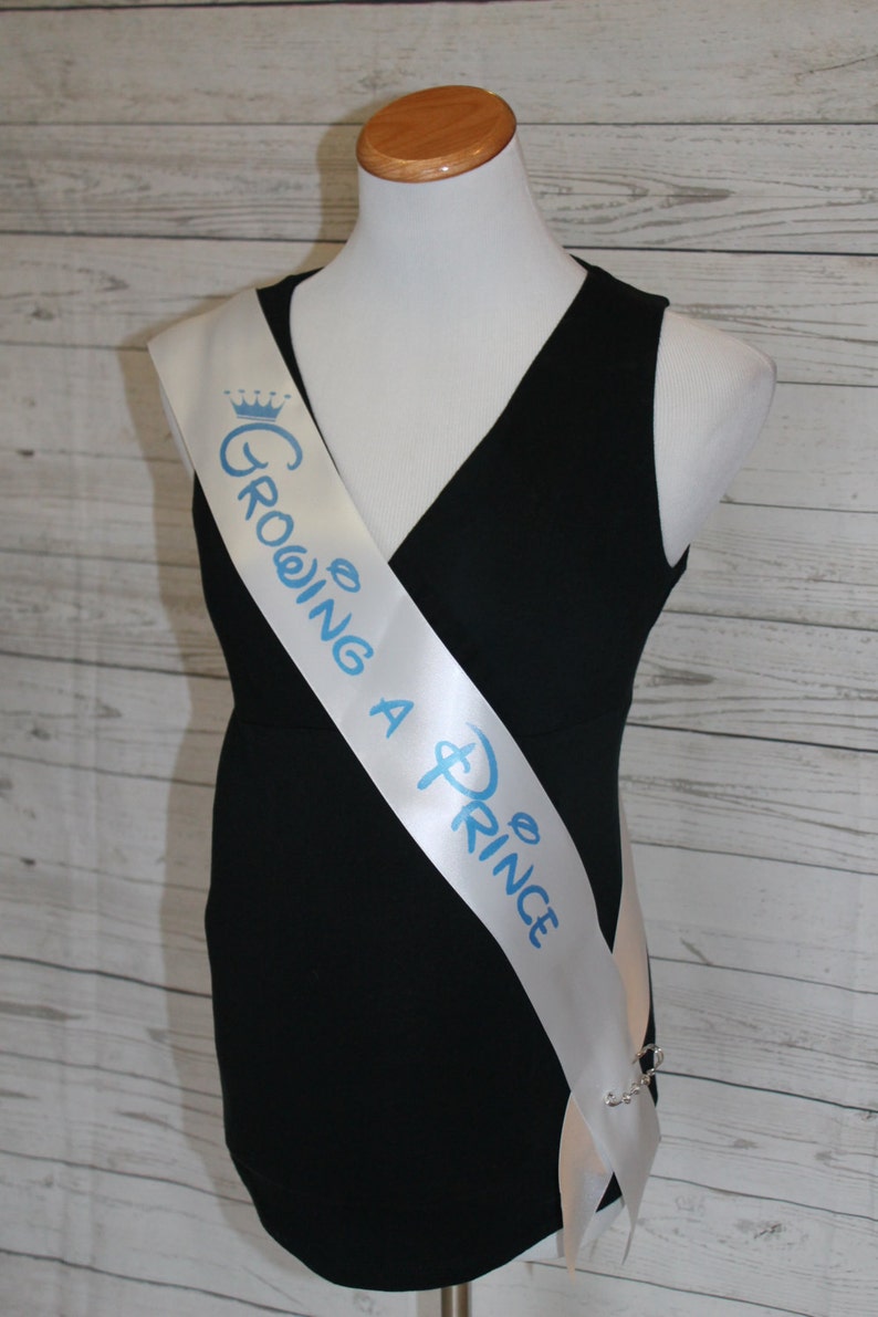 Growing a Prince Sash – Disney Inspired Baby Shower - Etsy