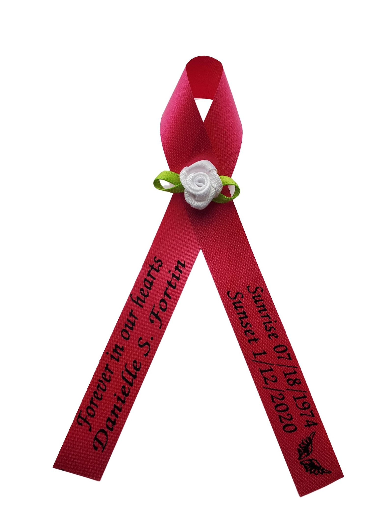 Personalized Memorial Ribbons With Pins for Funeral or - Etsy