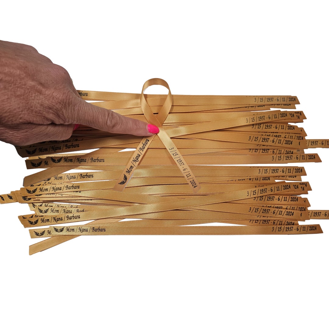 Personalized Satin Ribbons, Custom Party Favor Ribbon, 3/8" X 11.5" Cut ...