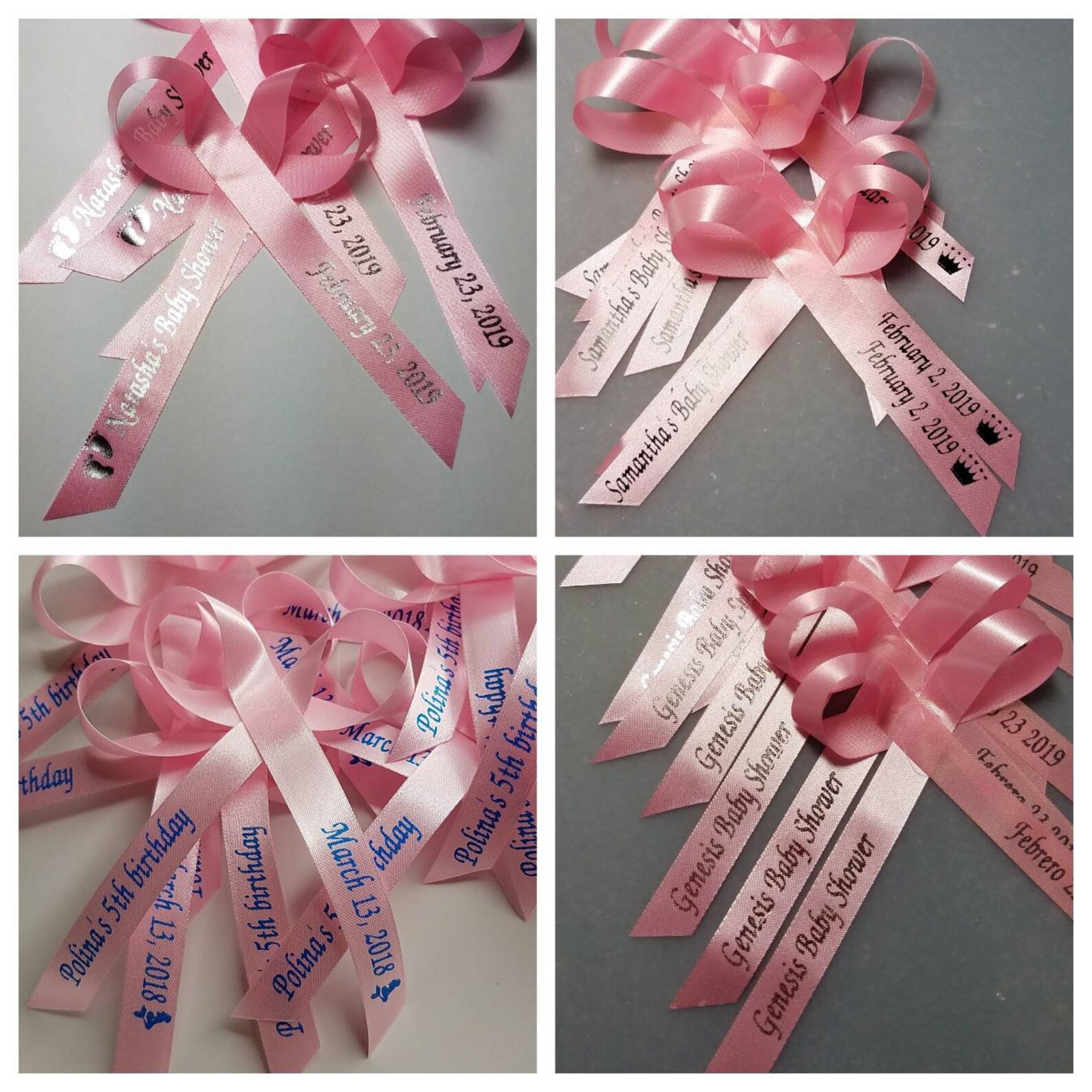 25 Personalized Ribbons Bridal Baby Shower Wedding or - Etsy