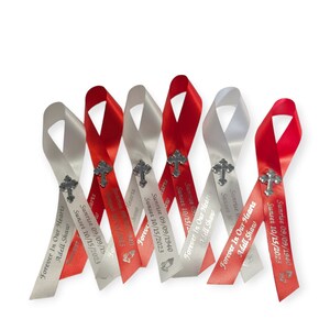 Personalized Memorial Funeral Ribbon Pins for Celebration of Life ...