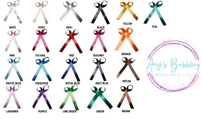 Personalized Ribbon Bows Wedding Bridal Shower Baby Shower - Etsy