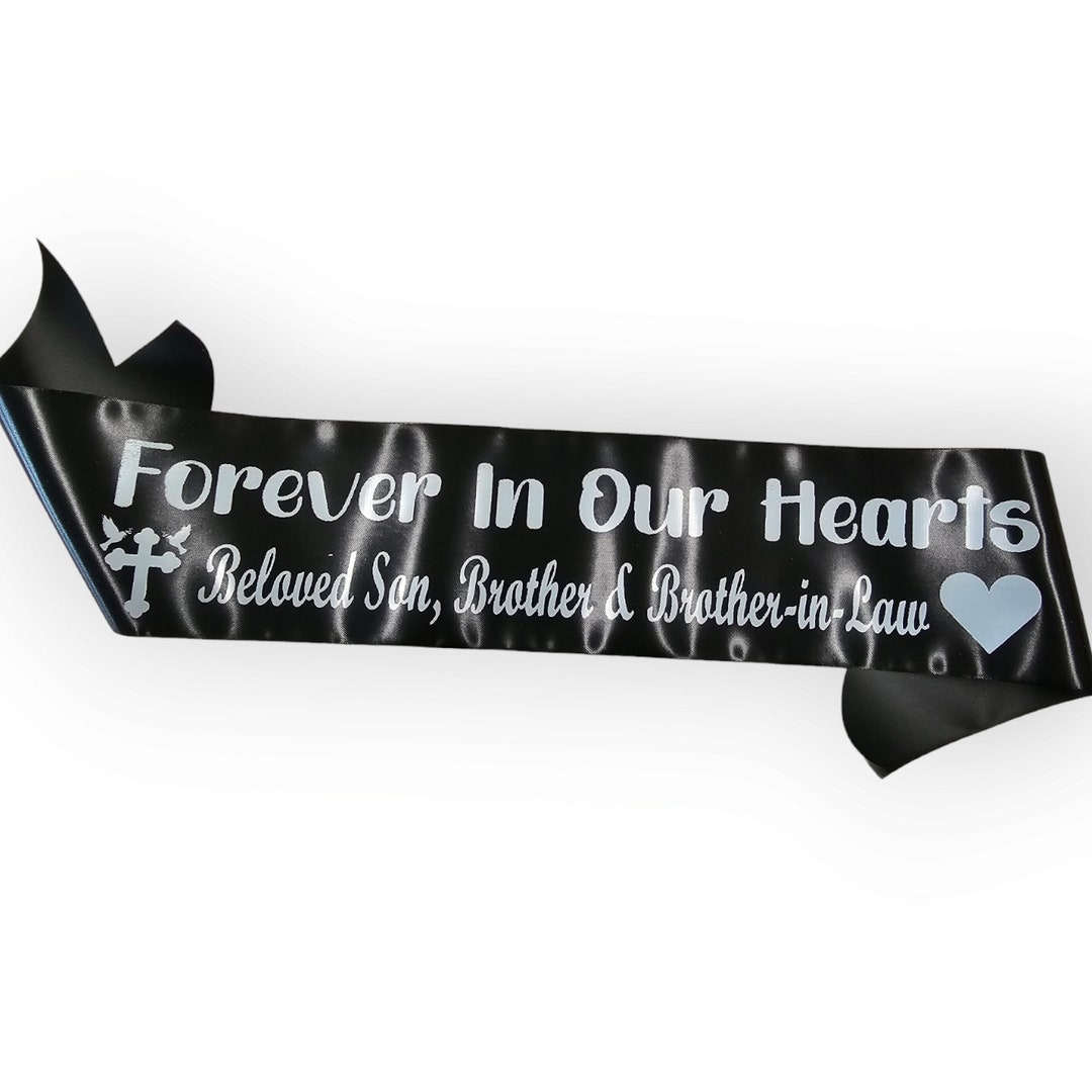 Personalized Memorial Funeral Sash Ribbon or Celebration of Life in ...