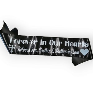 Personalized Memorial Funeral Sash Ribbon or Celebration of Life in ...
