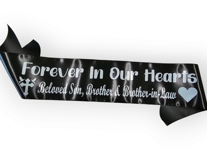 Funeral, Memorial Ribbon, Custom Printed W/your Message, Floral ...