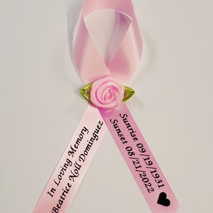 Personalized Memorial Ribbons With Pins for Funeral or - Etsy