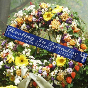 Personalized Memorial Funeral Sash Ribbon or Celebration of Life in ...
