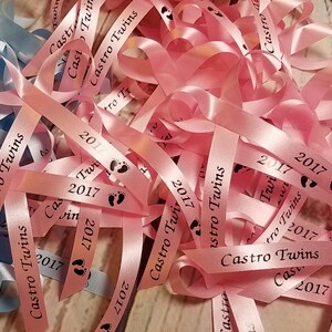 Pink Personalized Ribbons Baby Shower, Bridal Shower Wedding or ...