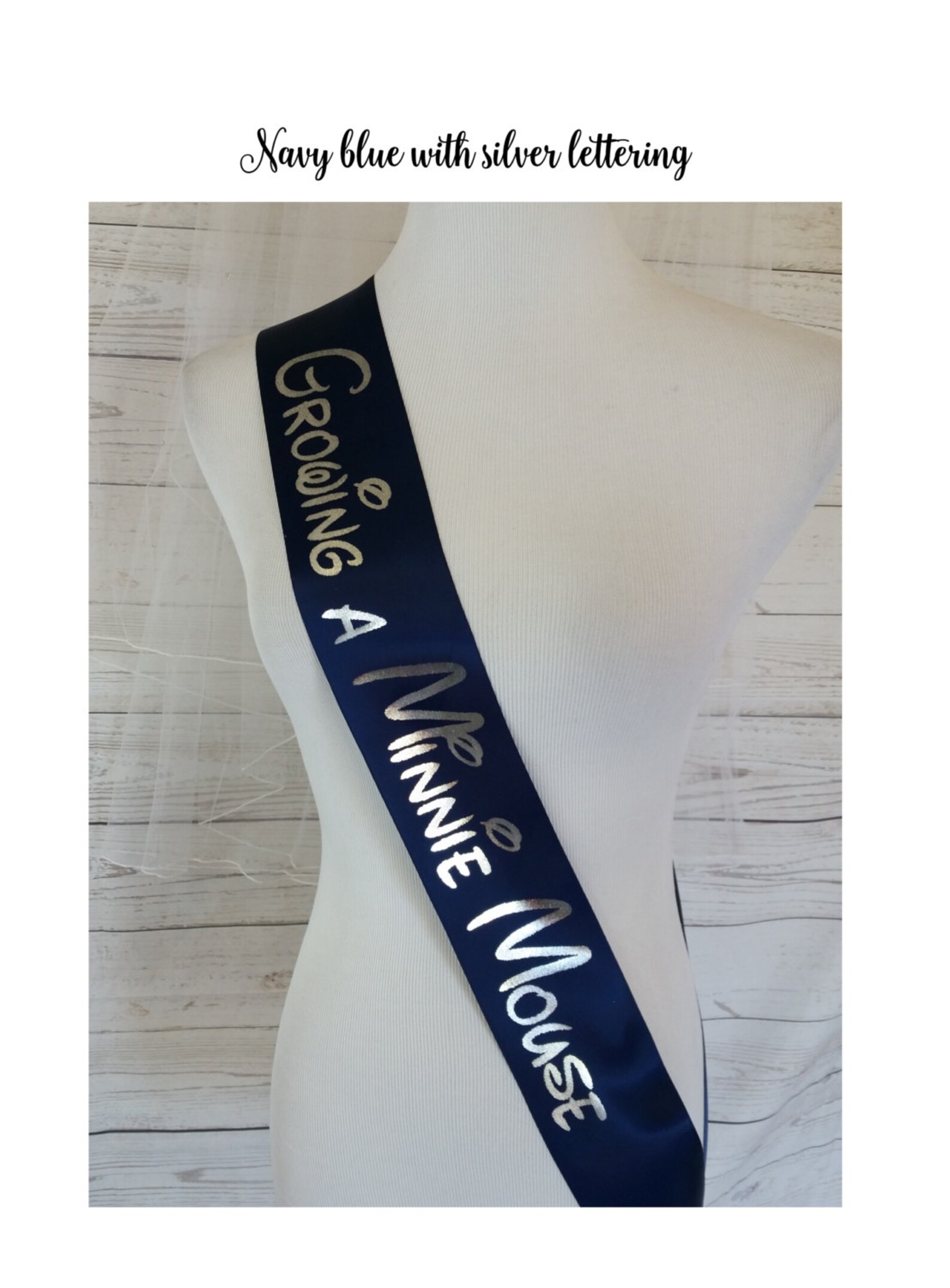 Growing a Minnie Mouse Sash for Baby Shower for Mommy to Be to - Etsy