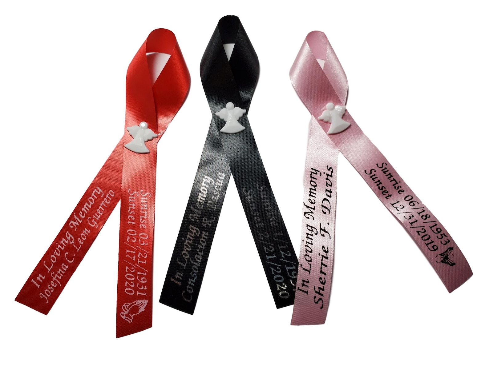 Personalized Memorial Ribbon Pins for Funeral or Celebration - Etsy