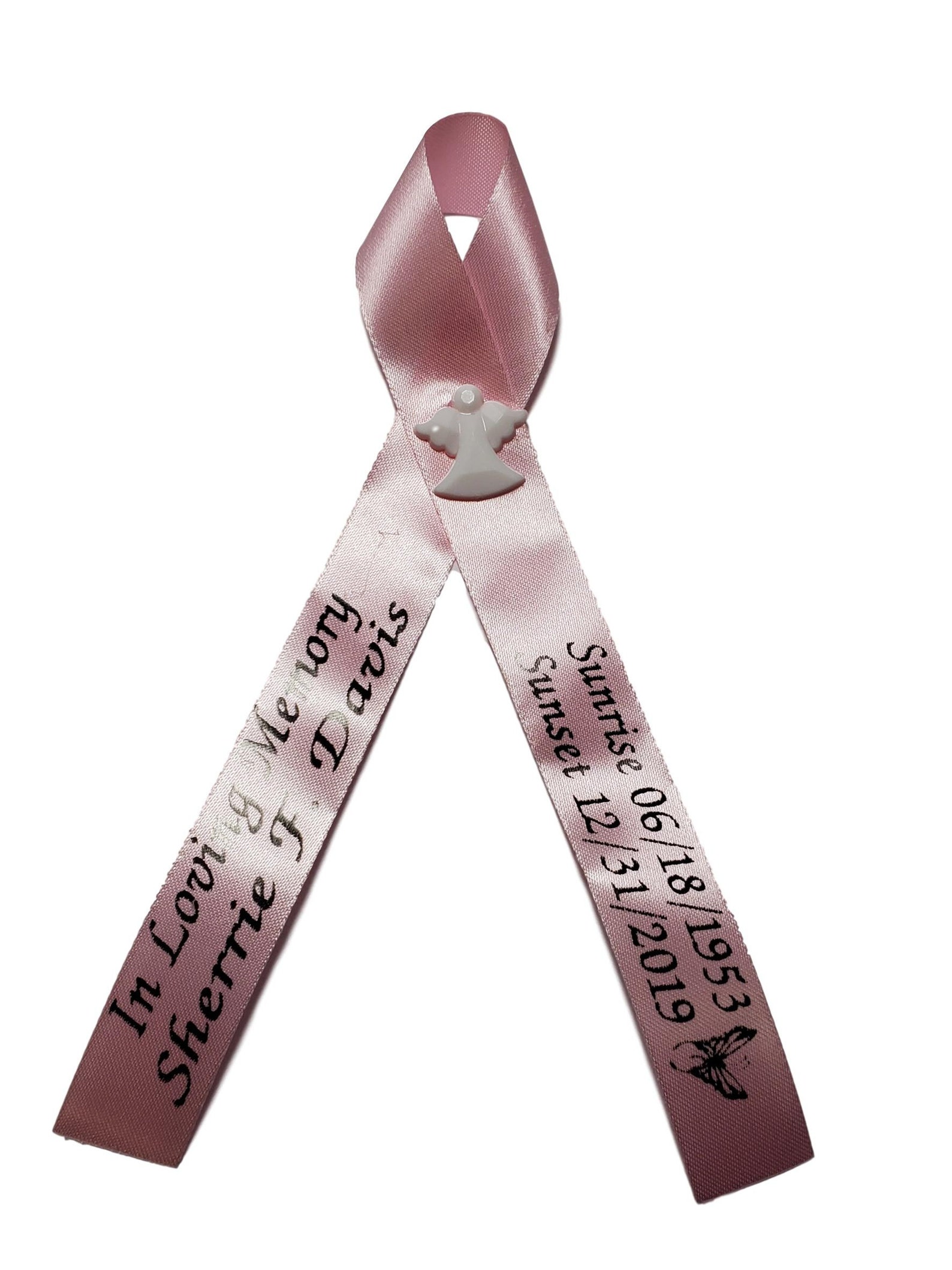 Personalized Memorial Ribbon Pins for Funeral or Celebration - Etsy