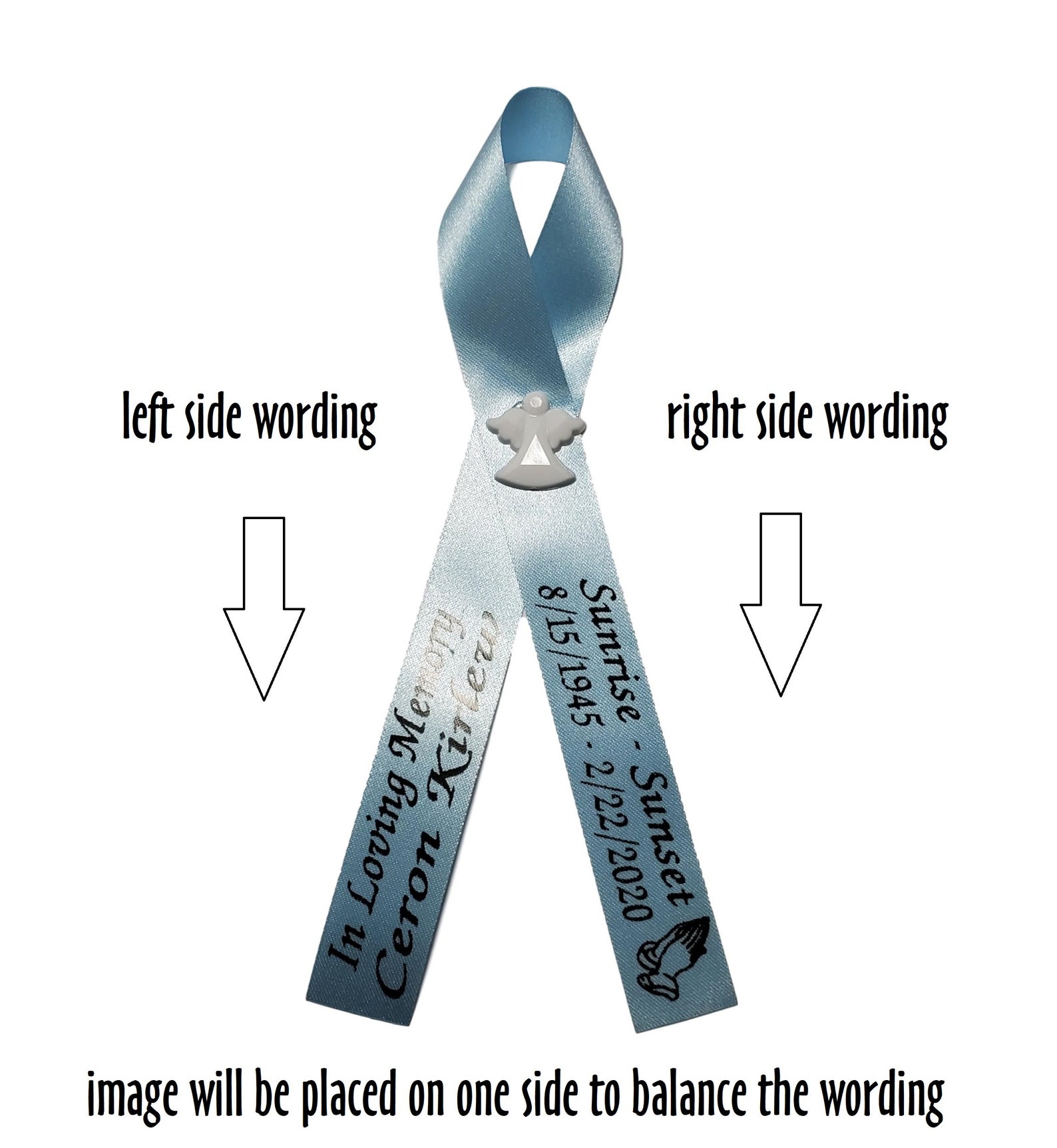 Personalized Memorial Ribbon Pins for Funeral or Celebration - Etsy