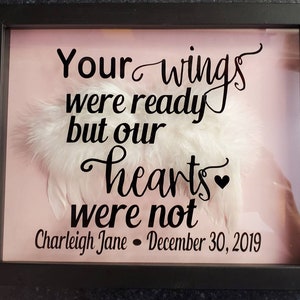 Miscarriage Memorial Box - Wings Were Ready Infant Loss Grieving With ...