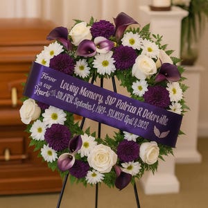 Personalized Memorial Funeral Sash Ribbon or Celebration of Life in ...
