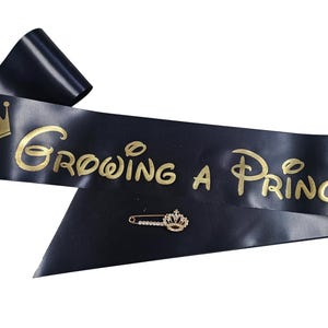 Growing a Prince Sash – Disney Inspired Baby Shower - Etsy