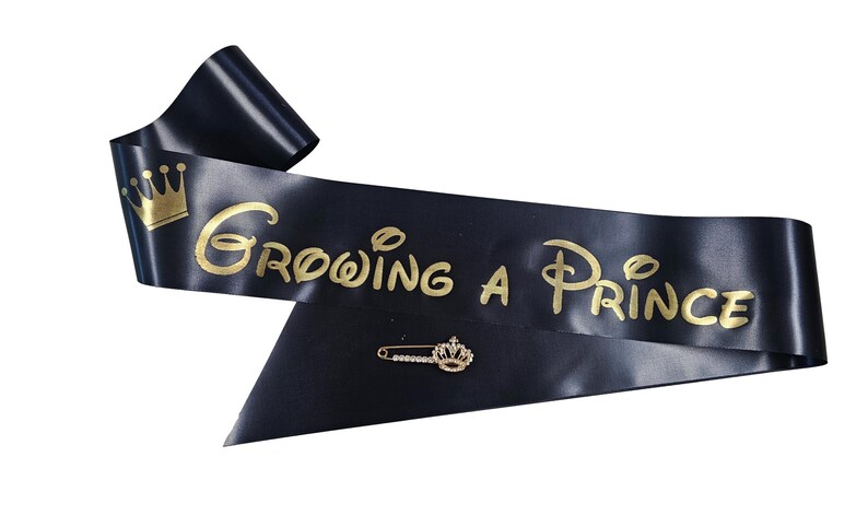 Growing a Prince Sash – Disney Inspired Baby Shower - Etsy