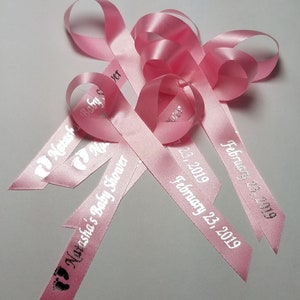 Baby Shower Ribbons Personalized Baptism Assembled & Custom - Etsy