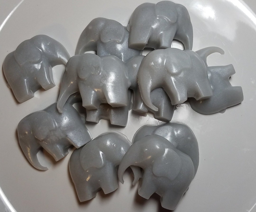 Elephant Soap Set Grey With Lavender Scent Kids Made for Baby Shower ...