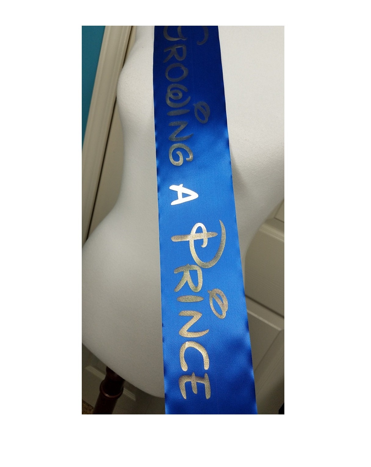 Growing a Prince Sash Baby Shower Sash Mom to Be Disney | Etsy