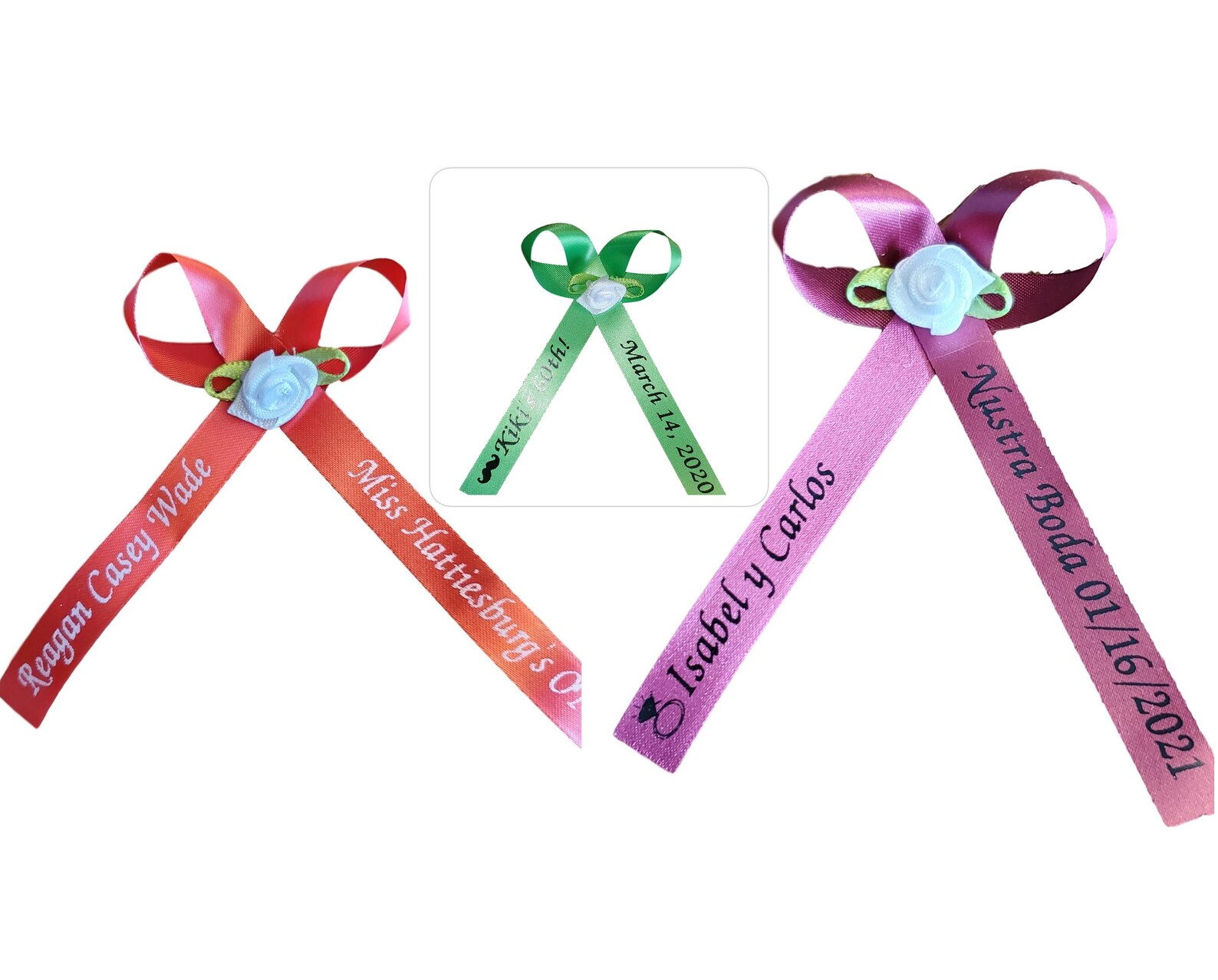 25 Personalized Ribbons Bridal Baby Shower Wedding or - Etsy