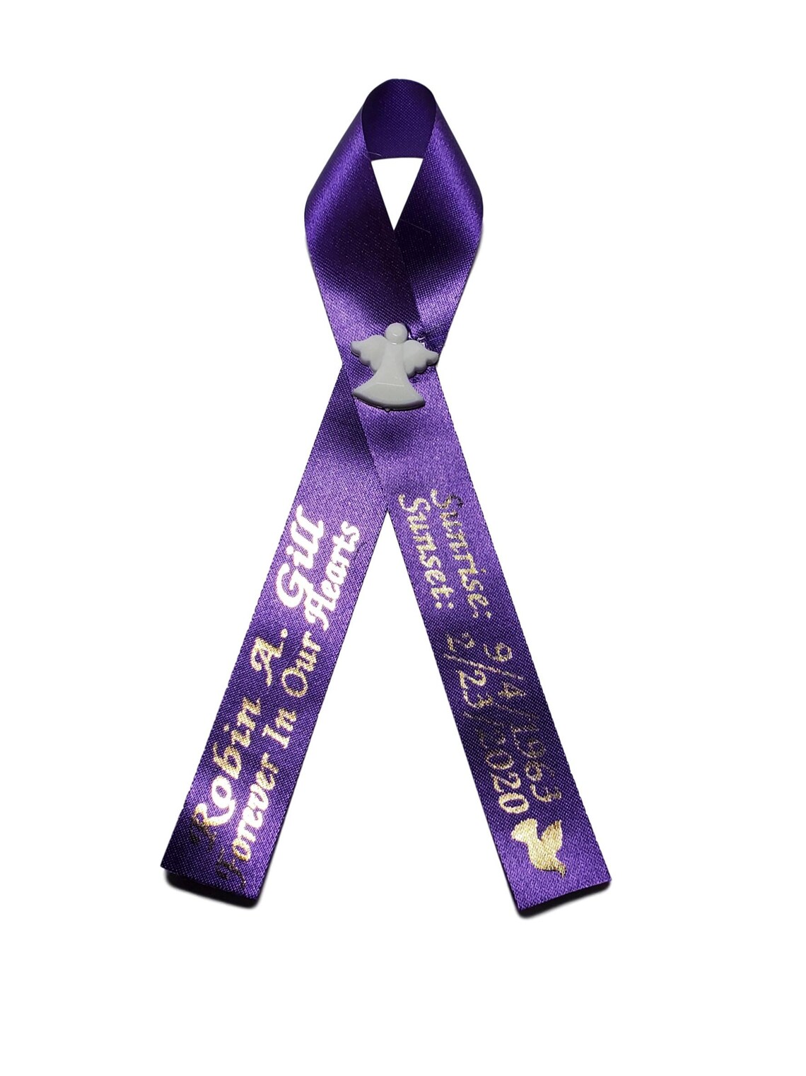 Personalized Memorial Ribbon Pins for Funeral or Celebration - Etsy