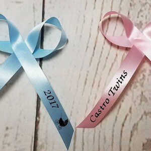 Baby Shower Ribbons Personalized Baptism Assembled & Custom - Etsy