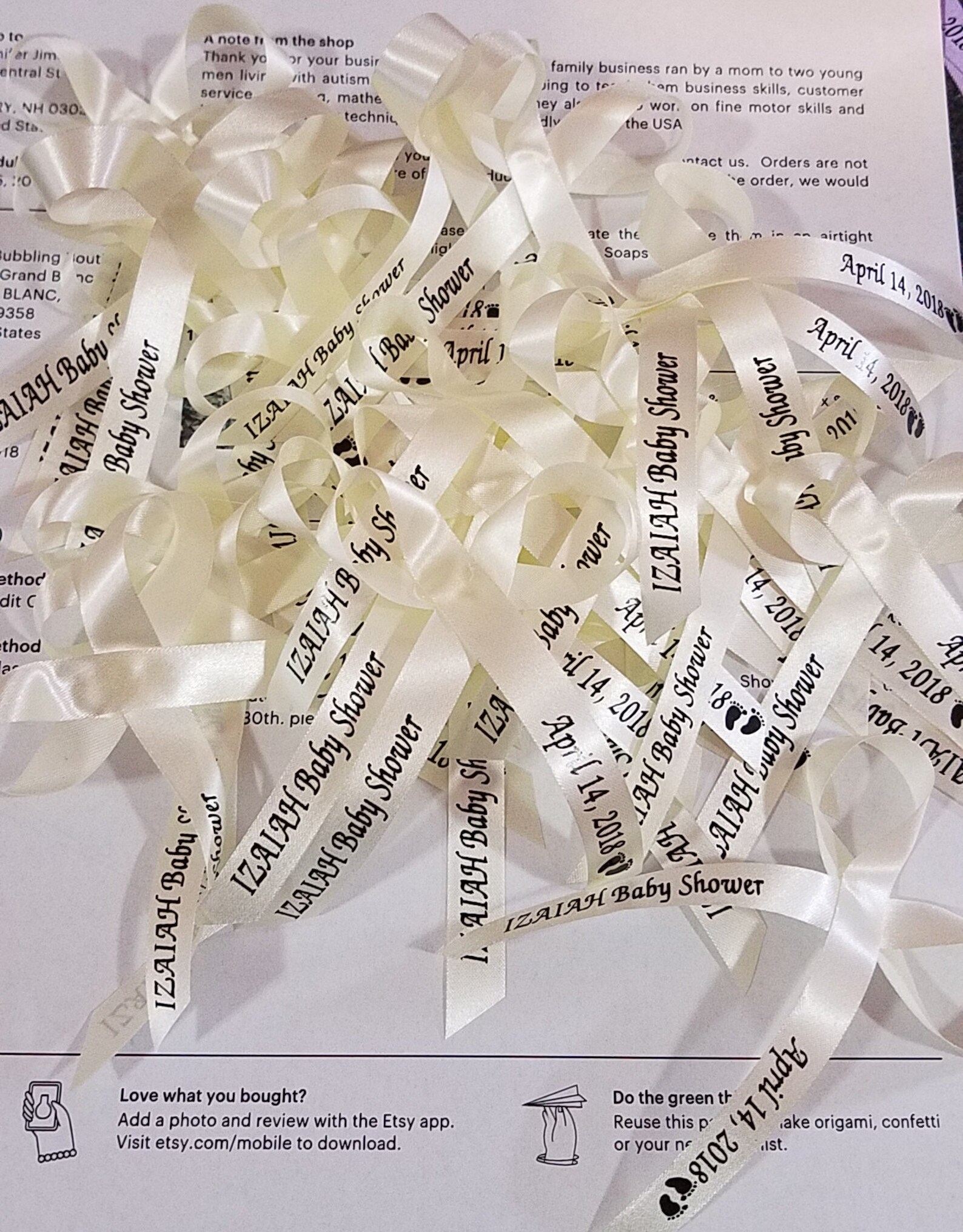 Personalized Ribbons Bridal Shower Birthday Party Wedding - Etsy