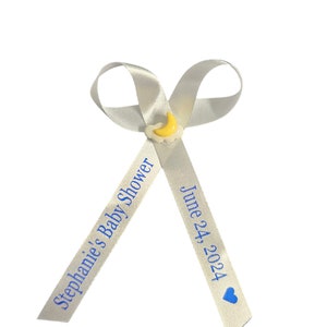 Baby Shower Ribbons - Personalized Baptism Assembled & Custom Wording ...